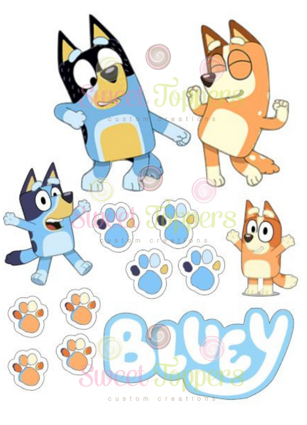 Bluey Dance Mode - Pre-cut Edible Icing Stickers – Sweet Toppers